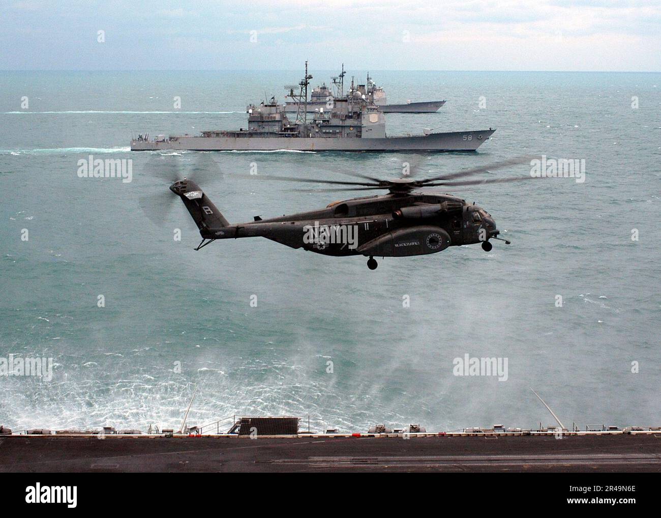 US Navy An MH-53E Sea Dragon assigned to the Blackhawks of Helicopter Mine Countermeasures ...