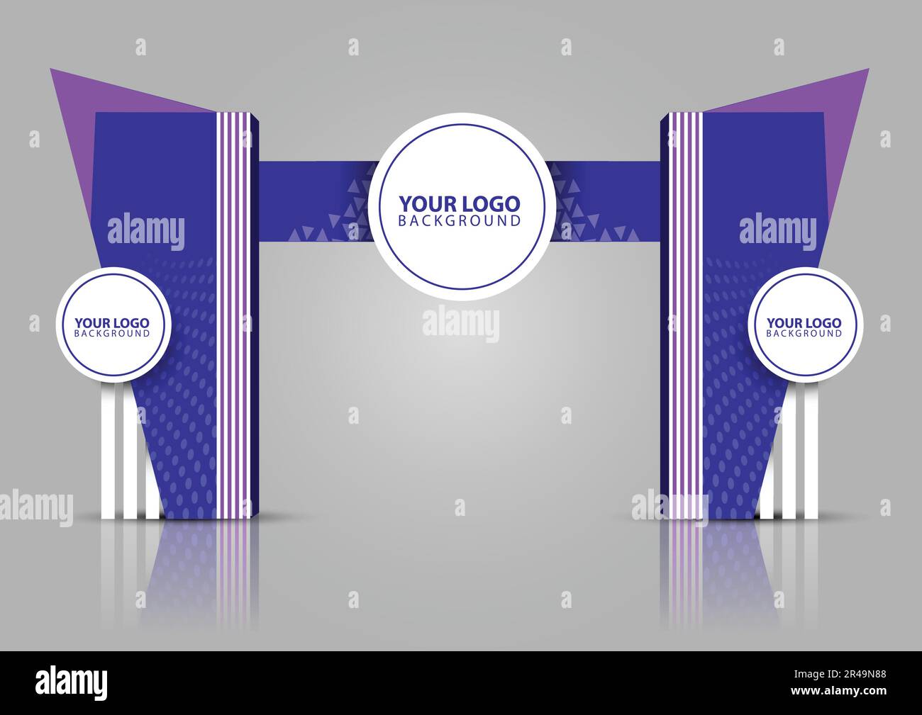 exhibition stand Gate entrance vector with for mock up event display ...