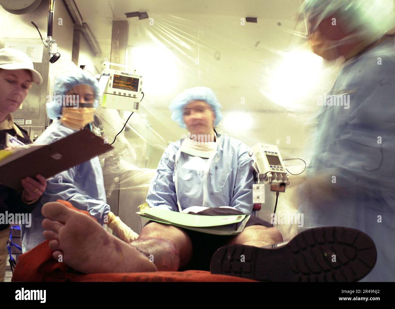 US Navy Aboard the Military Sealift Command (MSC) hospital ship USNS ...