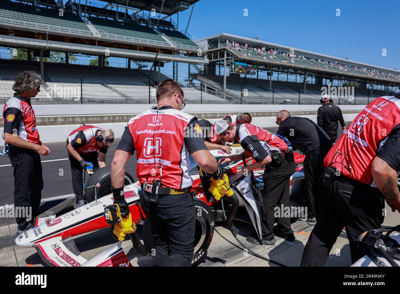 Indianapolis, USA. 26th May, 2023. INDIANAPOLIS, INDIANA - MAY 26: Crew ...