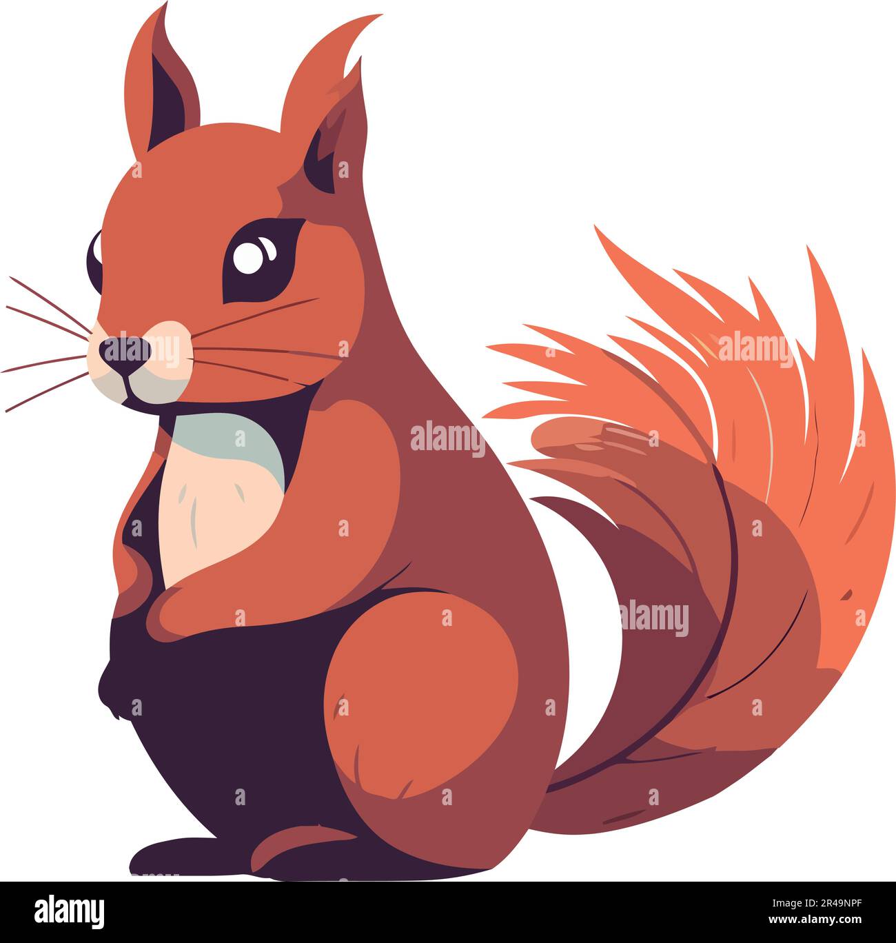 Cute squirrel sitting Stock Vector Image & Art - Alamy