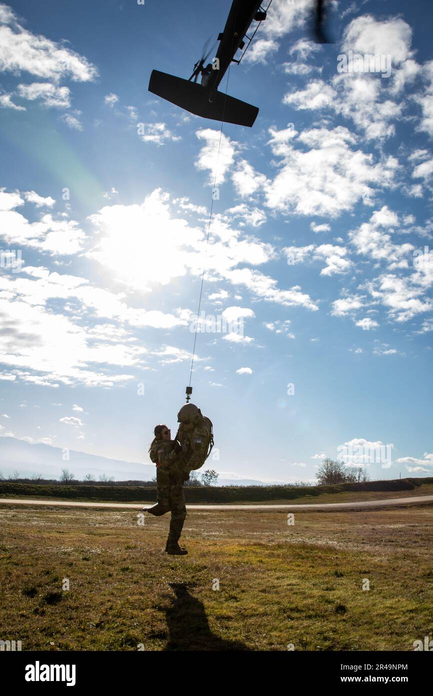 Kosovo Force (KFOR) Regional Command-East (RC-E) Soldier with the ...