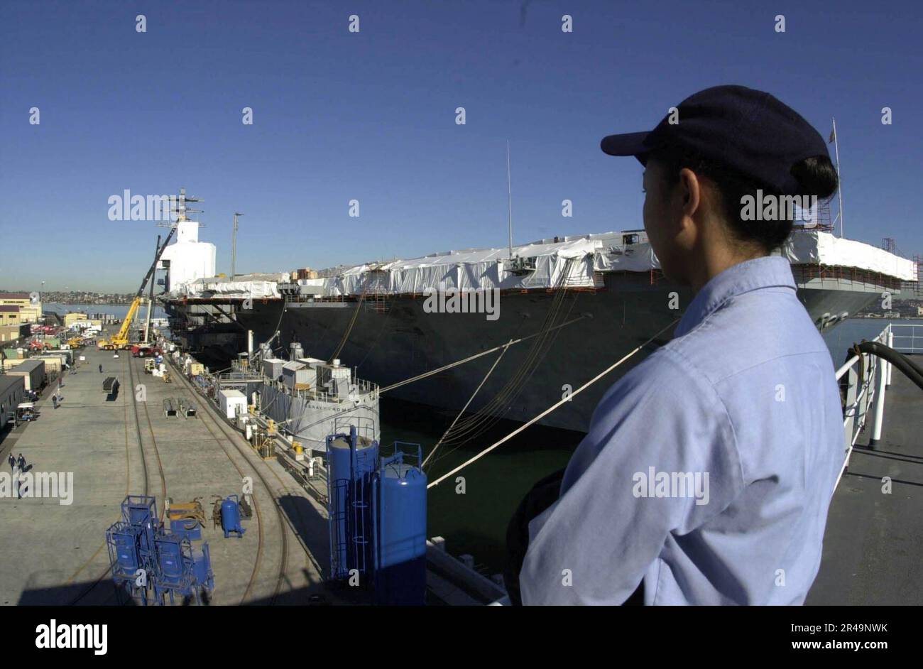 US Navy The nuclear powered aircraft carrier USS Nimitz (CVN 68) moored ...