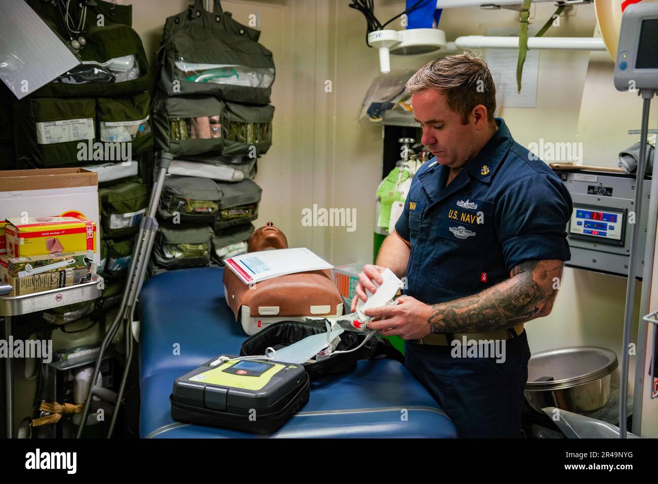 SINGAPORE (March 9, 2023) Chief Hospital Corpsman Matthew Honan, from ...