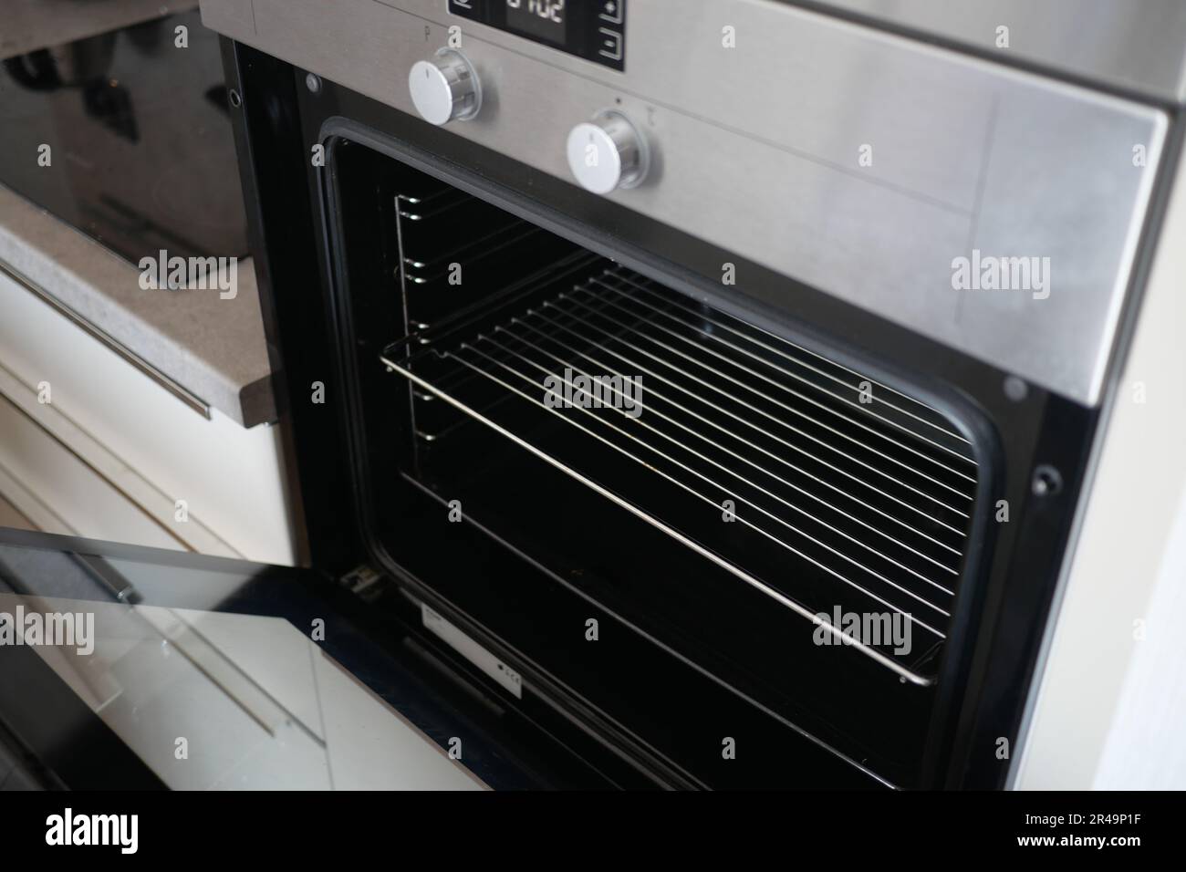 open electric oven at home Stock Photo - Alamy