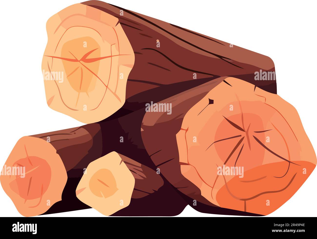Cutting tree to logs Stock Vector Images - Alamy