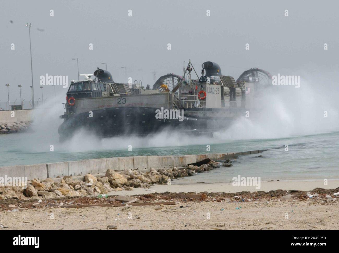 US Navy A Landing Craft, Air Cushion (LCAC) assigned to Assault Craft ...