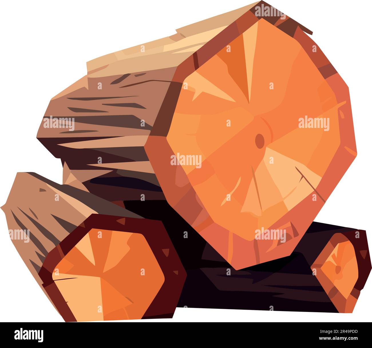 Pile cutting log firewood Stock Vector Images - Alamy