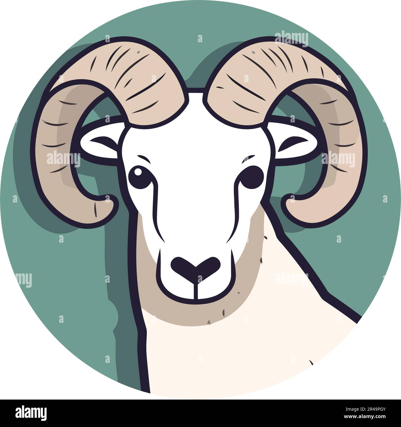 Cute ram mascot farm animal Stock Vector Image & Art - Alamy