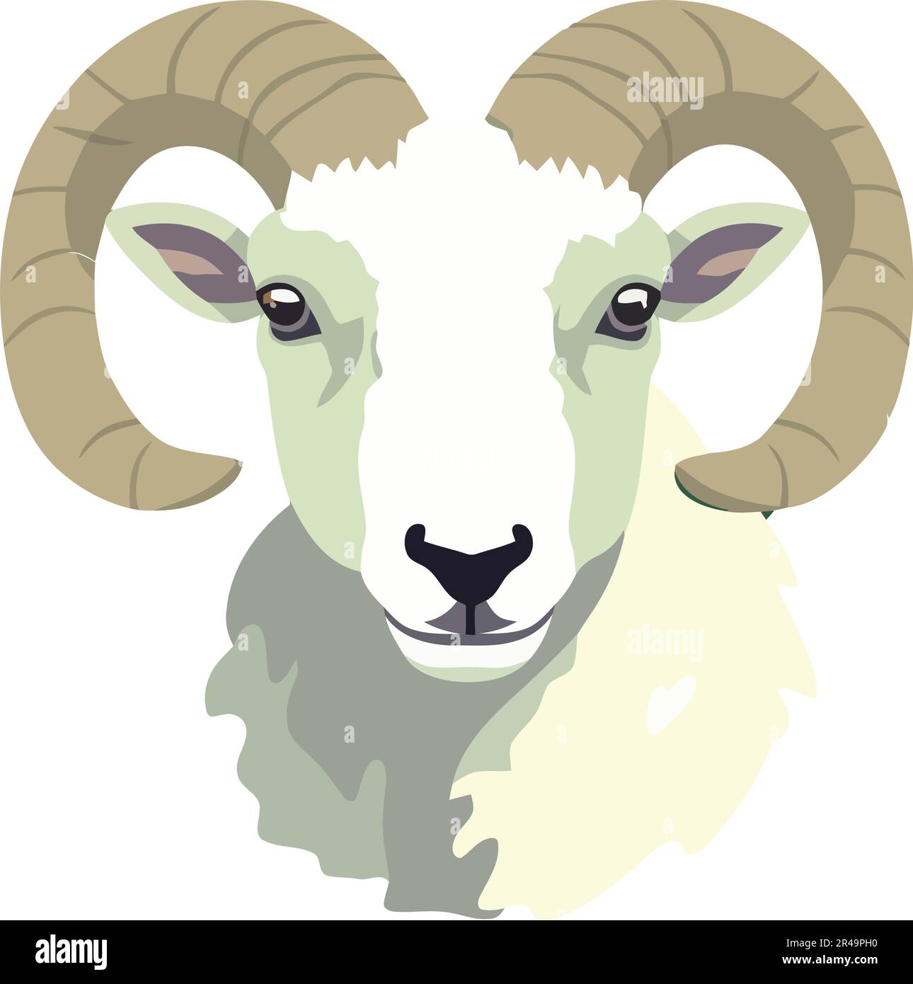 Cute cartoon ram symbolizes strength Stock Vector Image & Art - Alamy