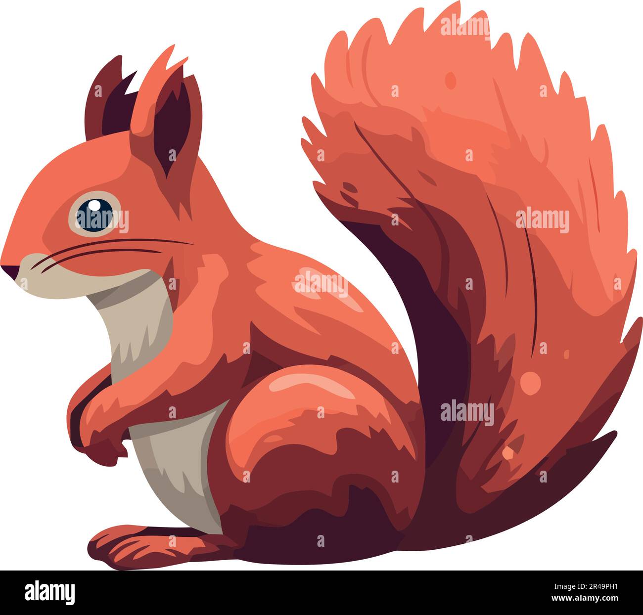 Cute squirrel sitting design Stock Vector Image & Art - Alamy