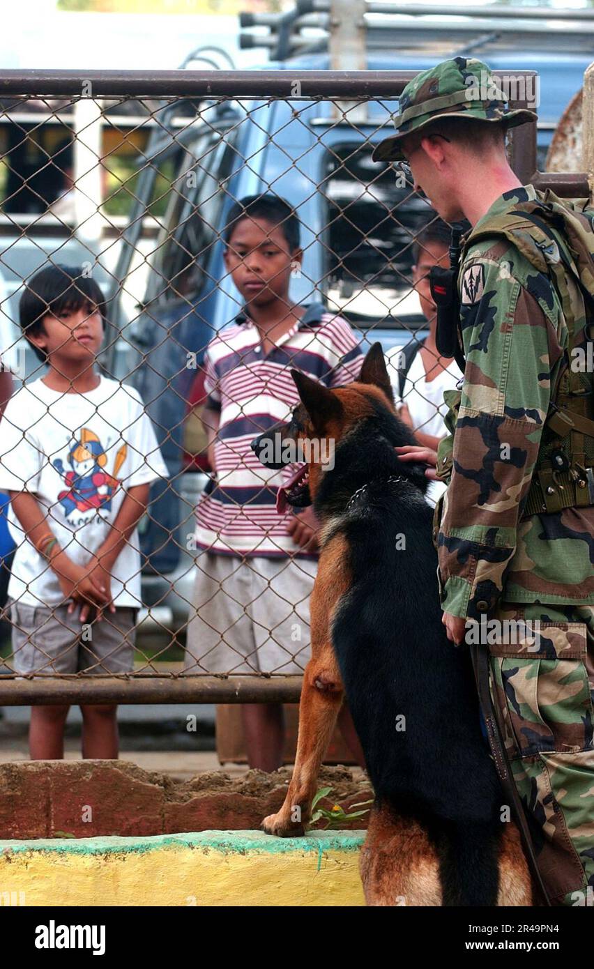 US Navy U.S. Marine Corps Sgt. and his canine partner Stock Photo - Alamy