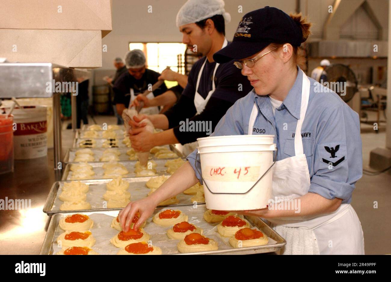 US Navy Working with a local bakery, Culinary Stock Photo - Alamy