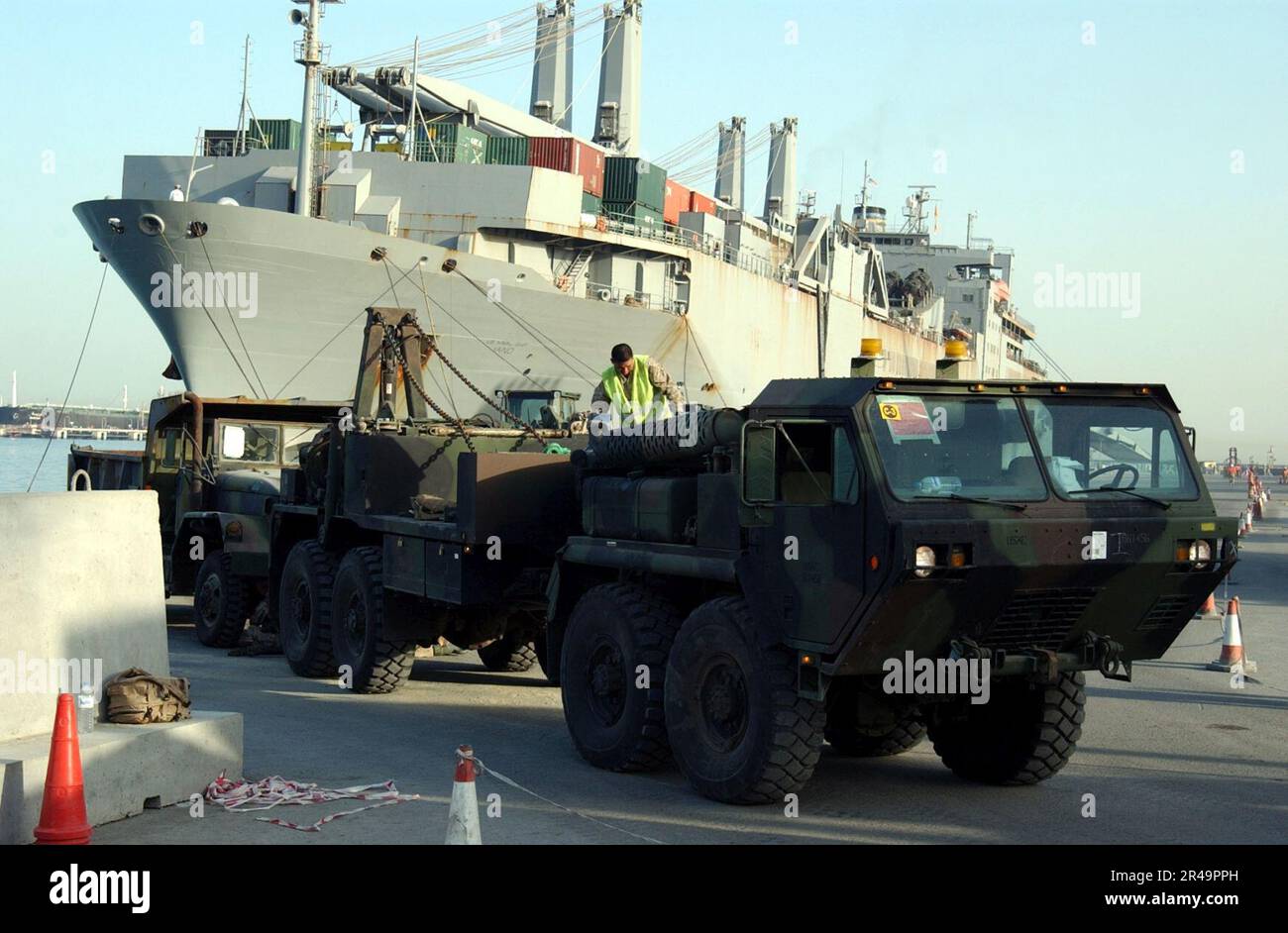US Navy A U.S. Marine M-977 Heavy Expanded Mobility Tactical Truck ...