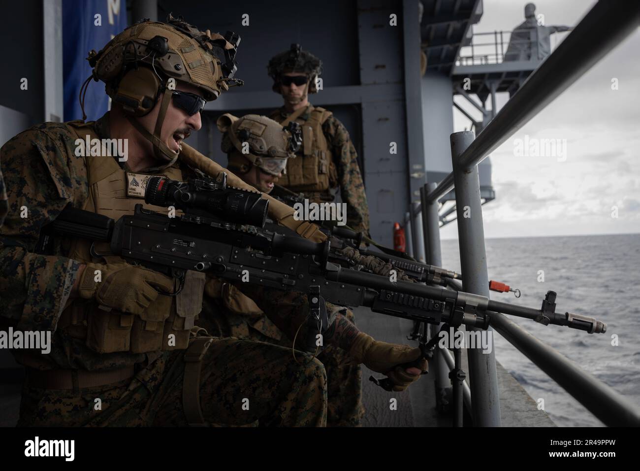 U.S. Marine Corps Cpl. Nicholas Pitman, a machine gunner with Battalion ...