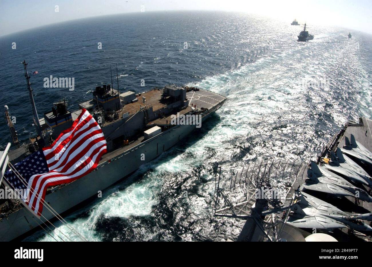 US Navy The Military Sealift Command (MSC) fast combat support ship USNS Supply (T-AOE 6) and ...