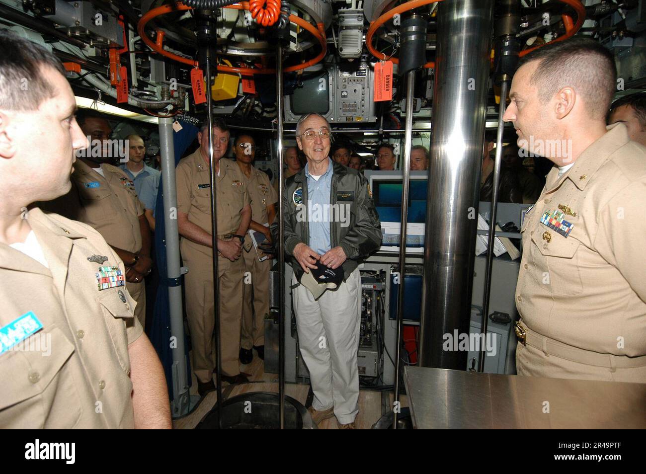 US Navy Gordon R. England, Secretary of the Navy, speaks to Sailors on ...