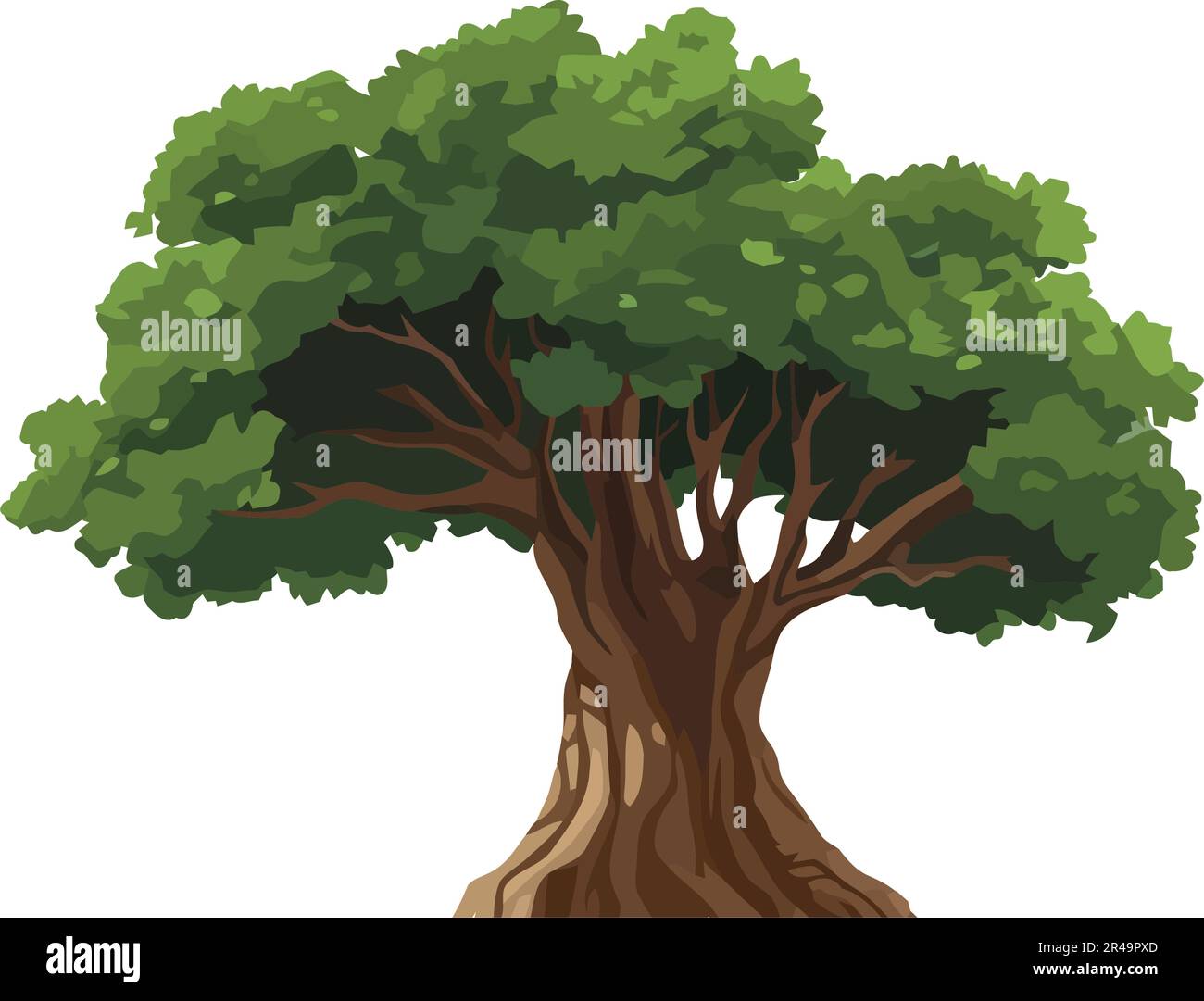 Nature big tree vector Stock Vector Image & Art - Alamy