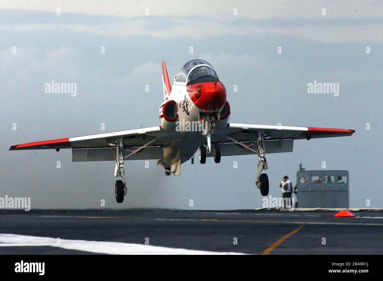 US Navy A T-45C Goshawk assigned to Training Air Wing One practices ...