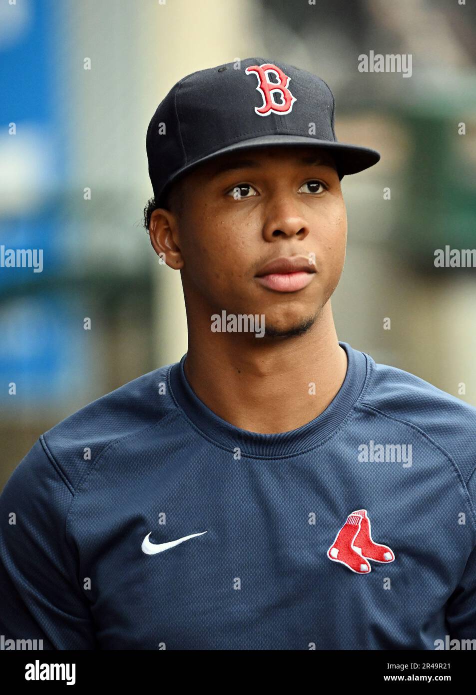 ANAHEIM, CA - MAY 24: Boston Red Sox pitcher Brayan Bello (66) in the ...