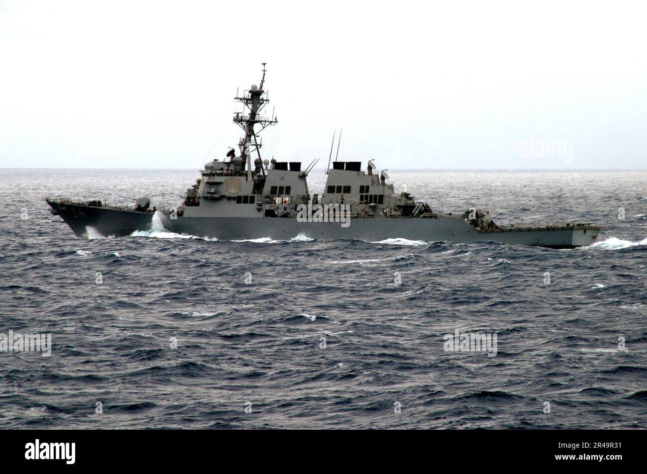 US Navy he guided missile destroyer USS Curtis Wilbur (DDG 54) underway ...