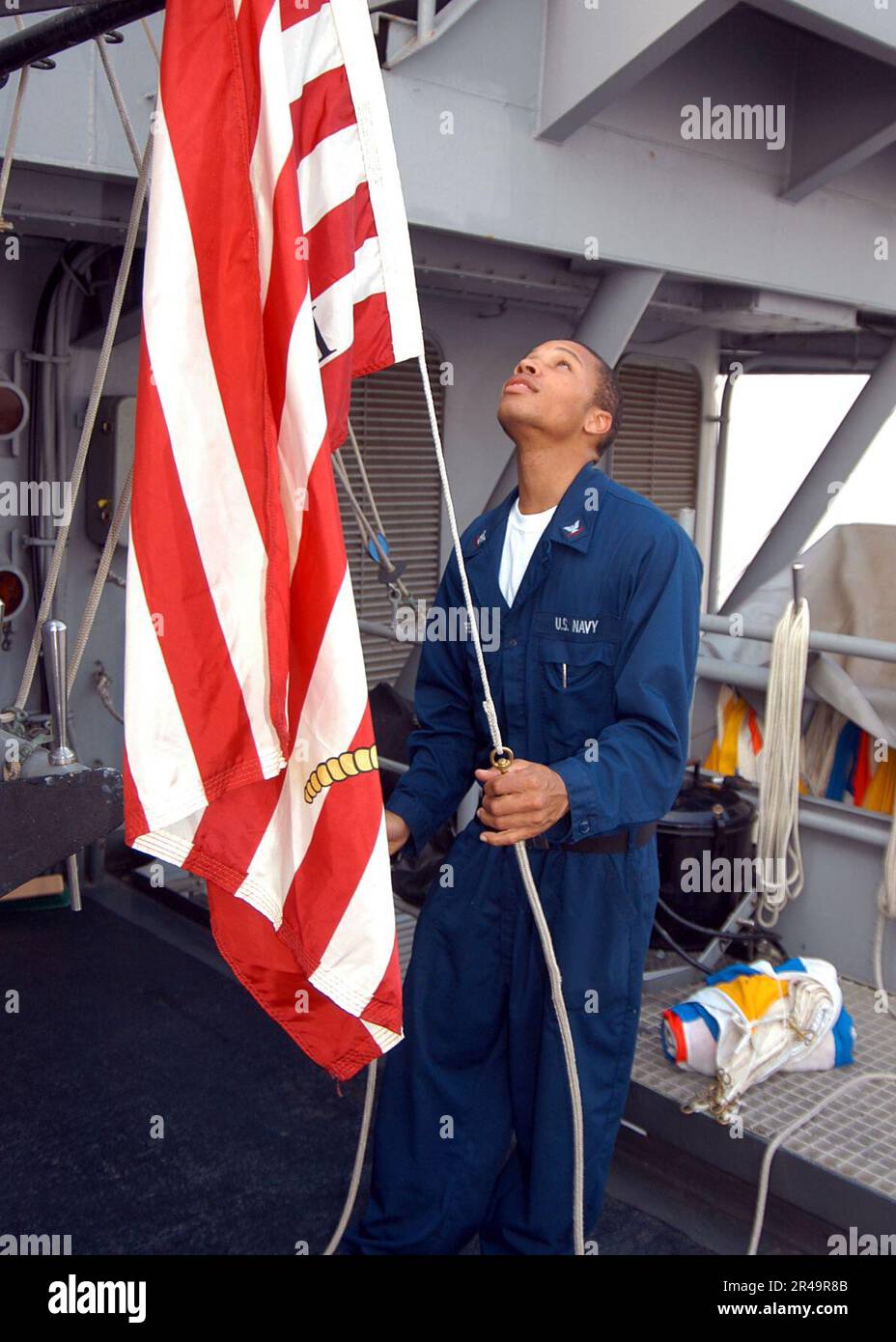 US Navy Signalman Stock Photo - Alamy