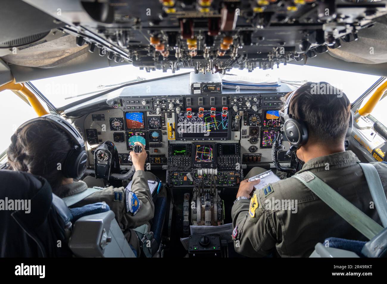 U.S. Air Force Capt. Jessica Wallander, left, and U.S. Air Force Capt ...
