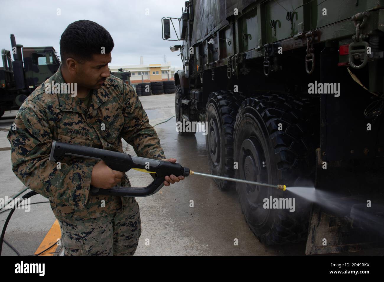 U.S. Marine Corps Pvt. Tito Granados, a motor vehicle operator with ...