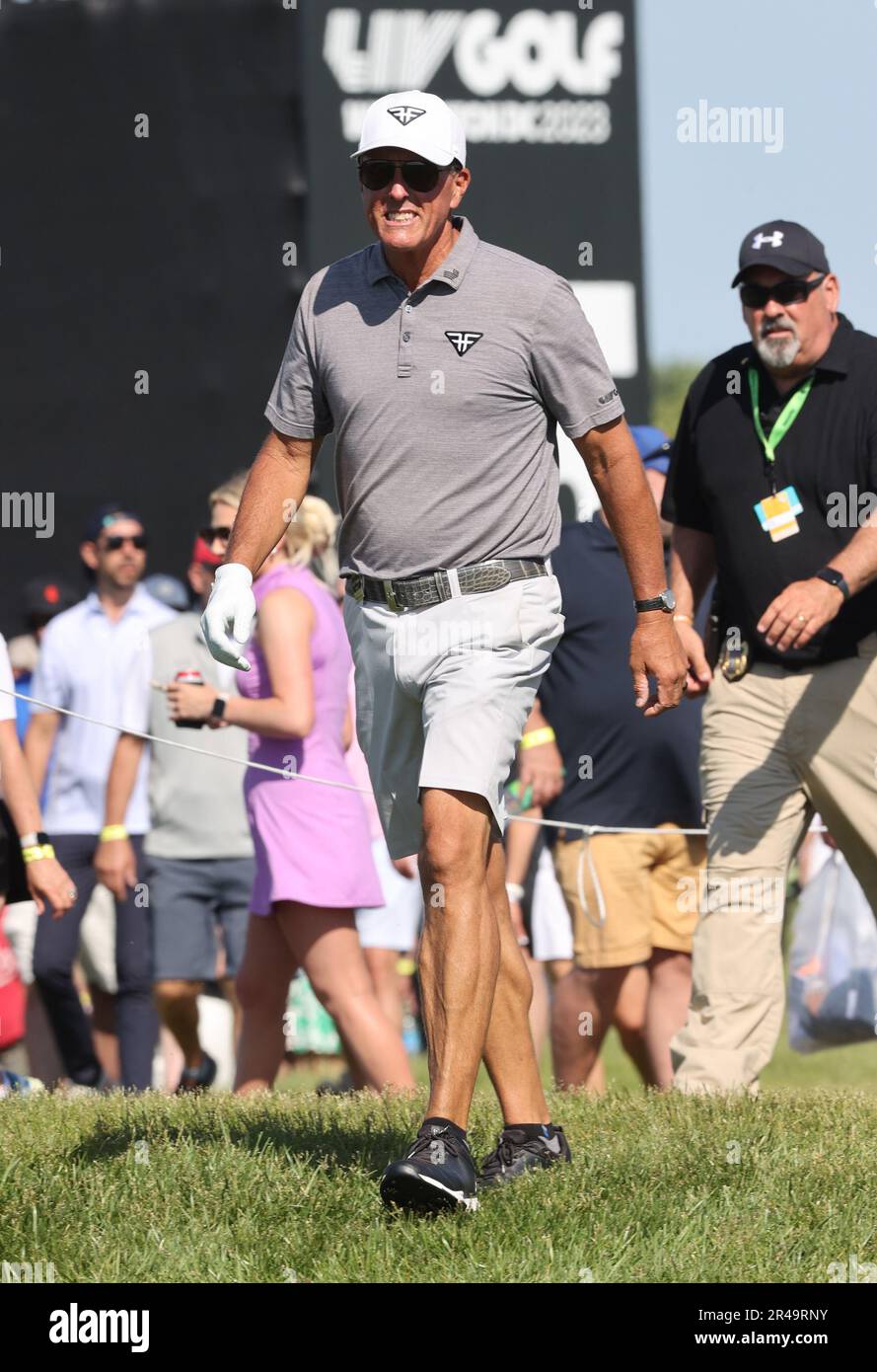 Sterling, VA, USA. 26th May, 2023. Phil Mickelson seen golfing during ...