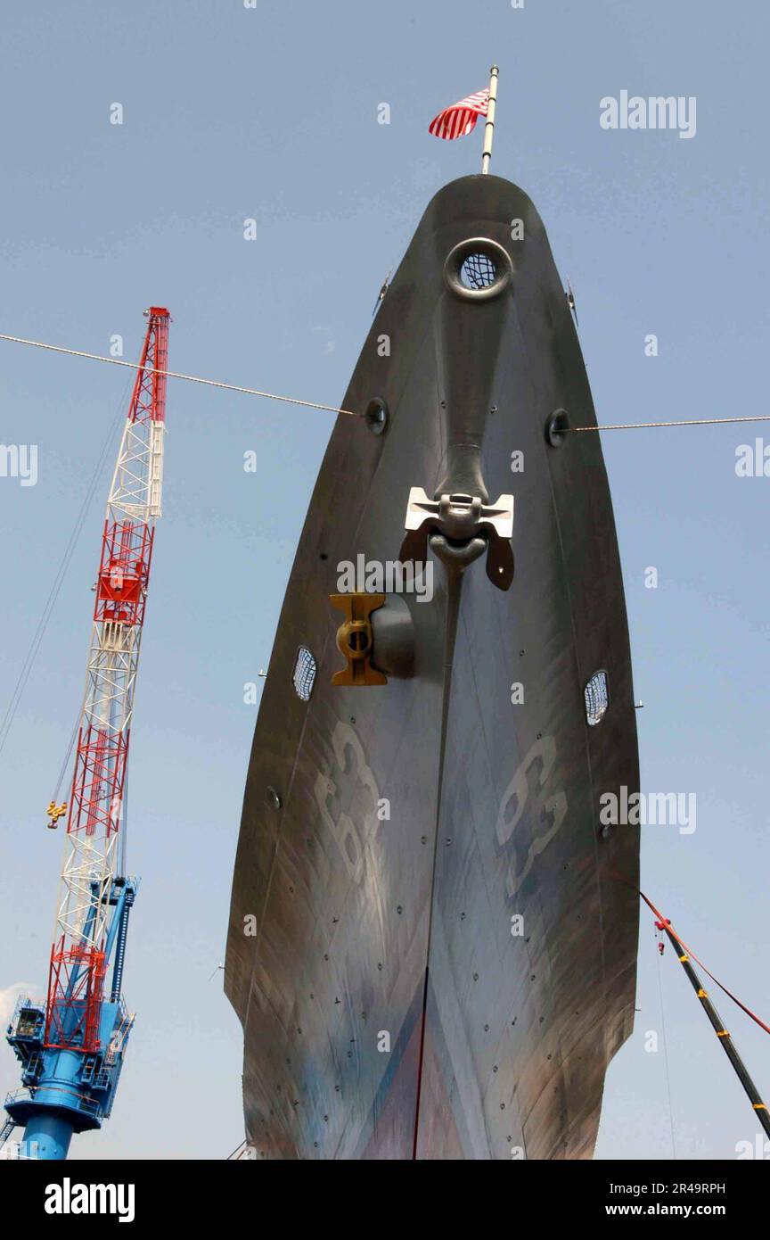 US Navy The bow of guided missile cruiser USS Cowpens (CG 63) at the ...