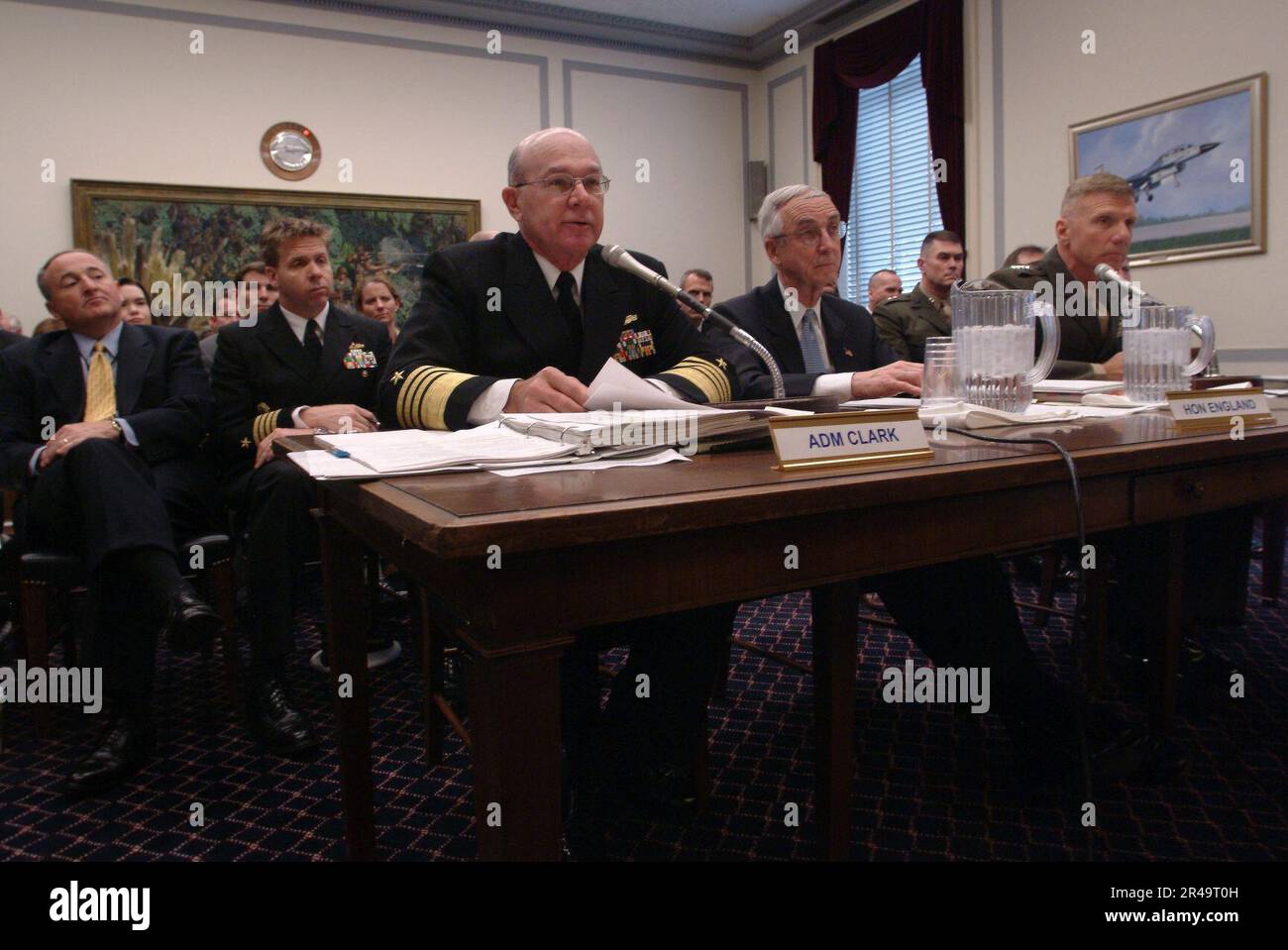 US Navy Adm. Vern Clark, Chief of Naval Operations (CNO), the Honorable ...