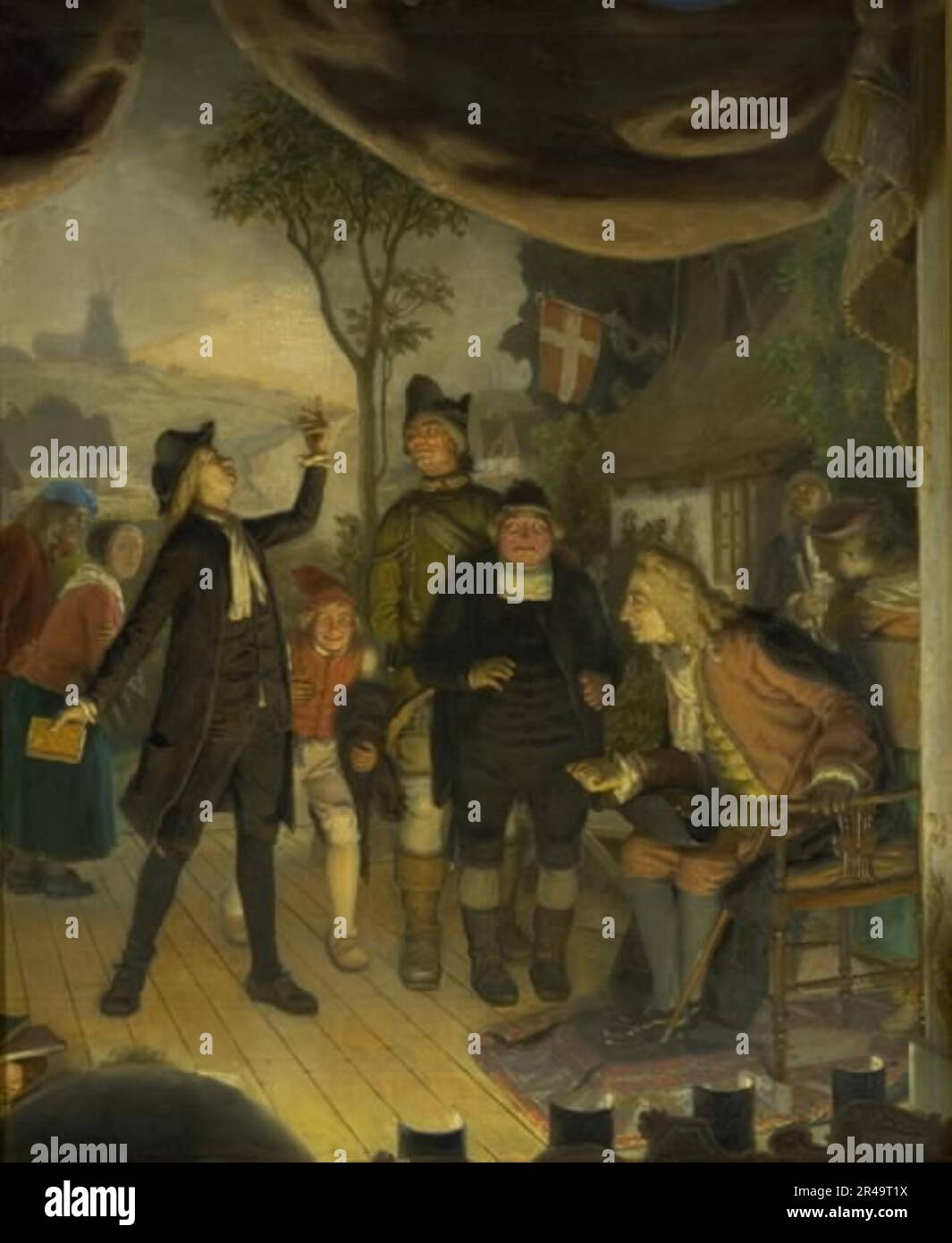 Ludvig Holberg Attending a Rehearsal of his Play Erasmus Montanus, Act ...