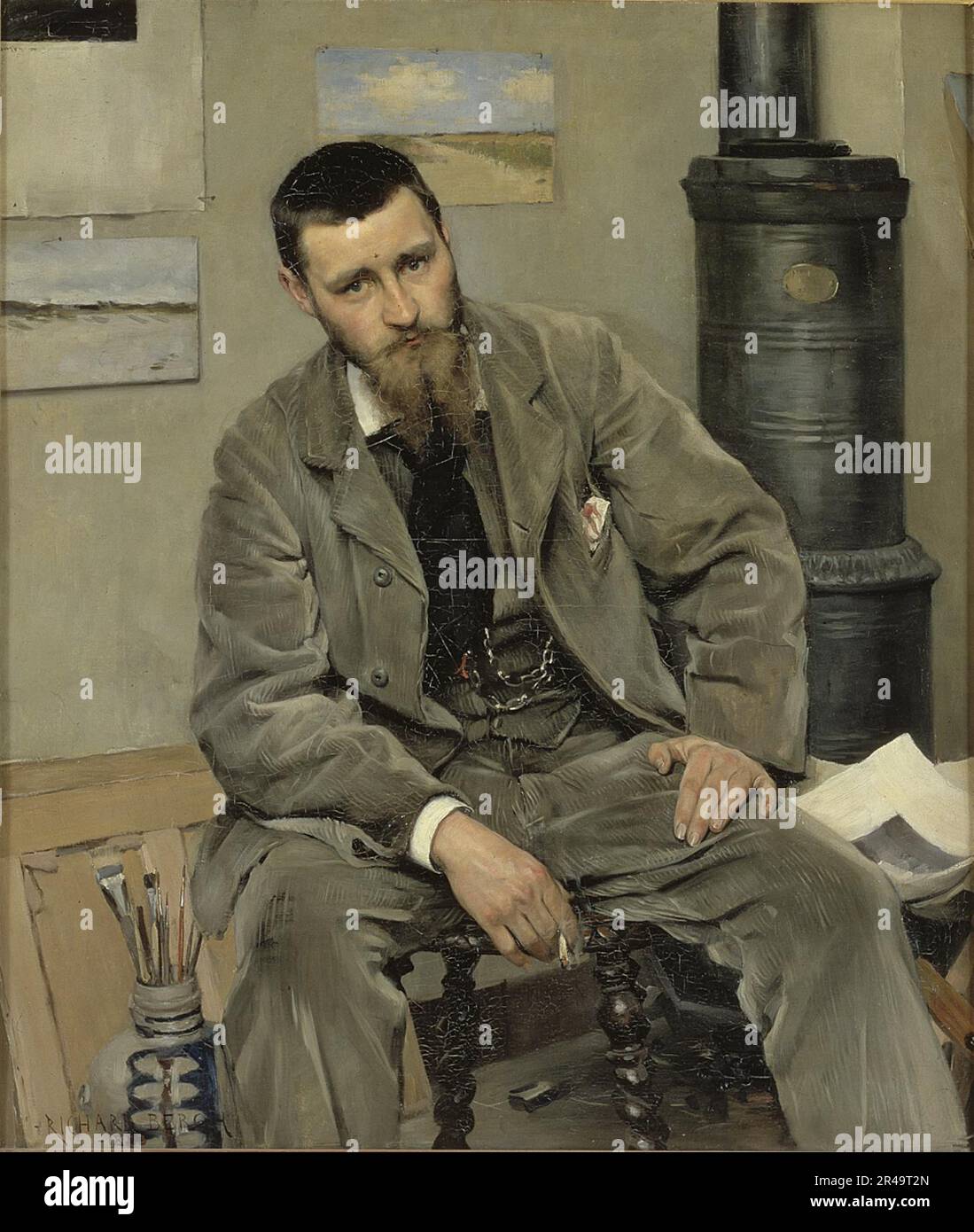Portrait of the Painter Nils Kreuger, 1883 Stock Photo - Alamy
