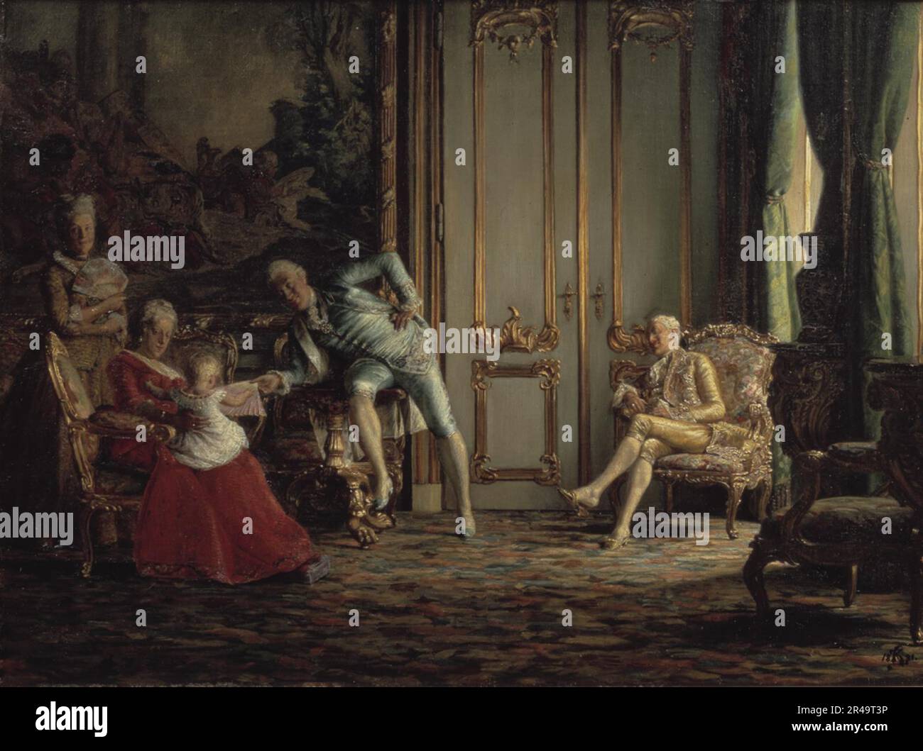 An Interior from the Past Century. Scene from the Court of Christian ...