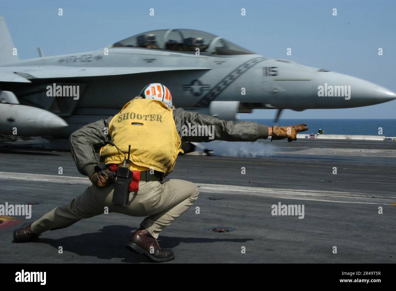 US Navy An F-A-18F Super Hornet assigned to the Diamondbacks of Strike Fighter Squadron One Zero ...