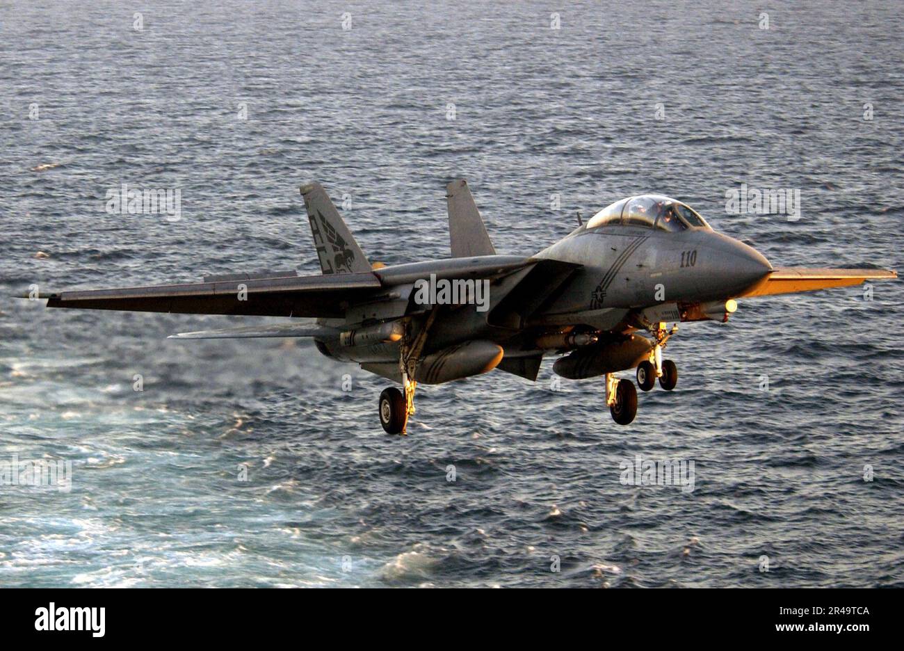 US Navy An F-14B Tomcat assigned to the Red Rippers of Fighter Squadron One One (VF-11 ...