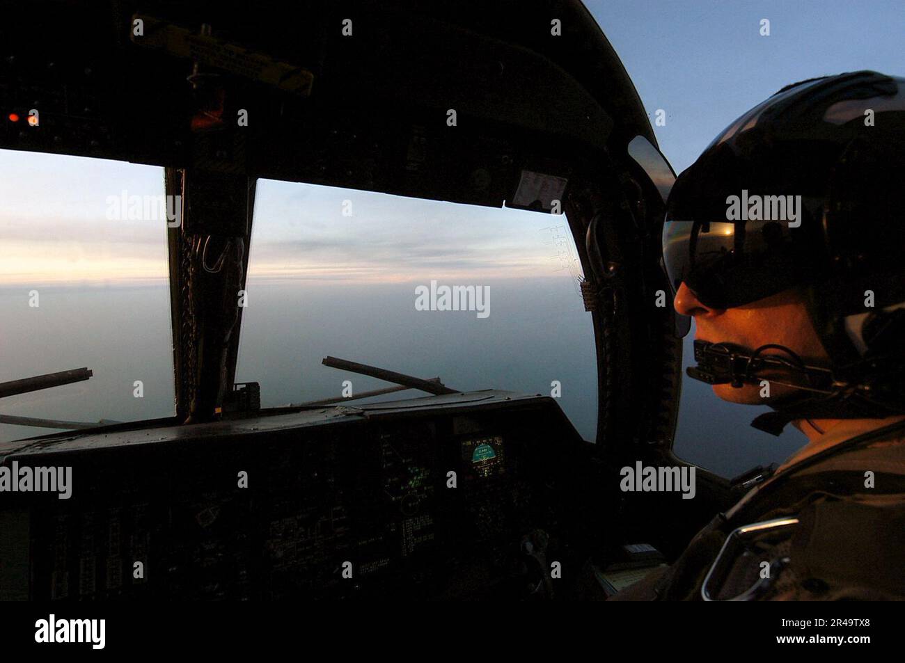 US Navy Cmdr. pilots an S-3B Viking aircraft assigned to the Topcats of ...