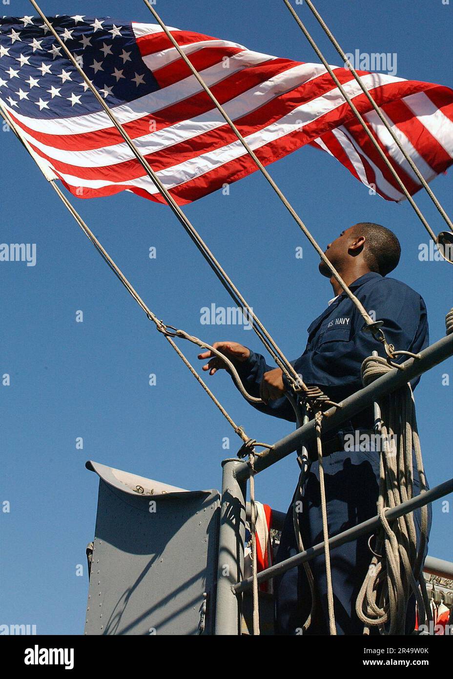 US Navy Signalman Stock Photo - Alamy