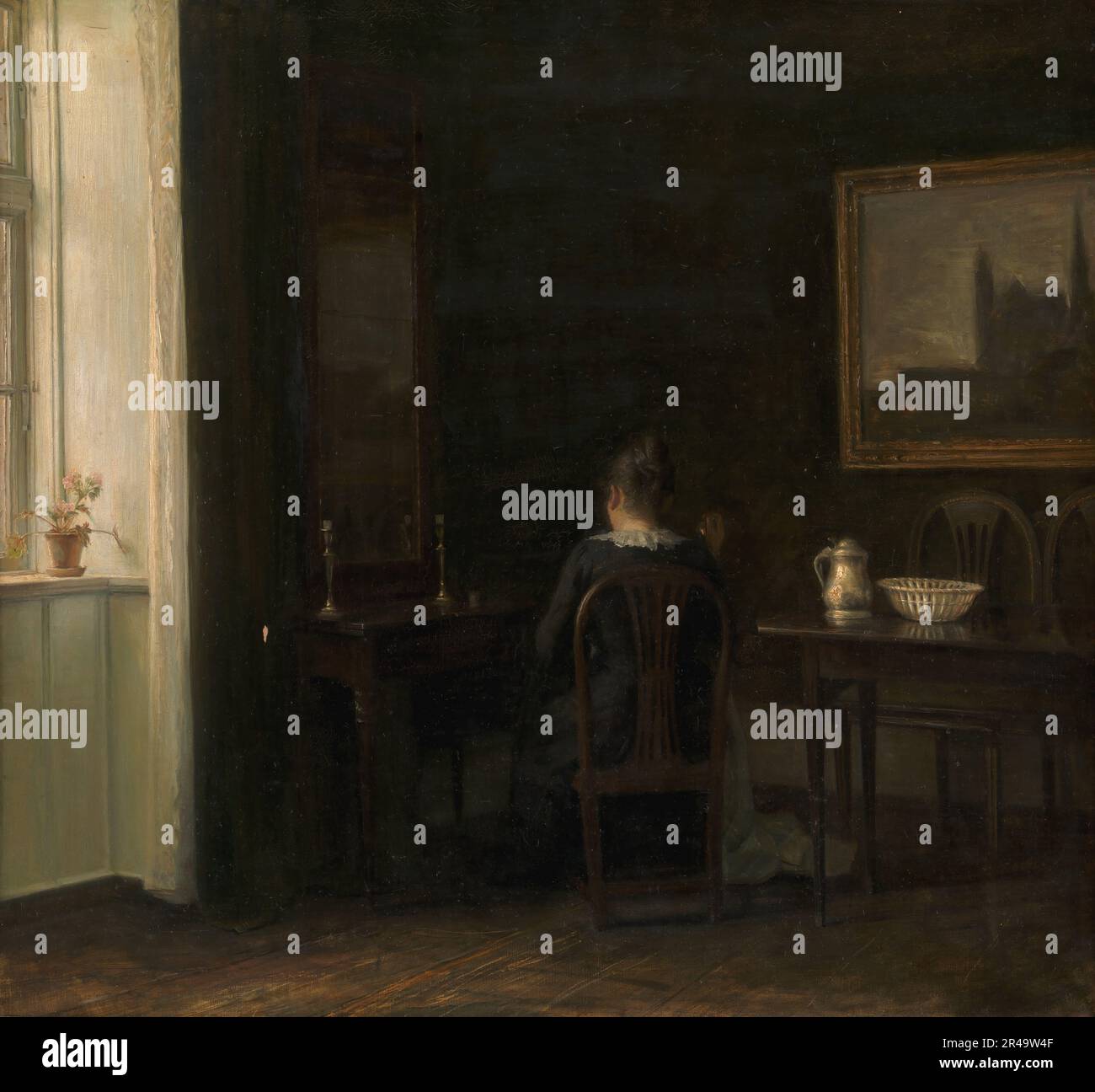 Interior with the Artist's Wife Emilie Heise, 1903 Stock Photo - Alamy