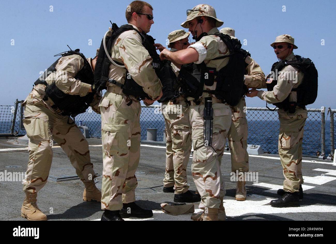 US Navy Members assigned to the Visit Board Search and Seizure (VBSS ...