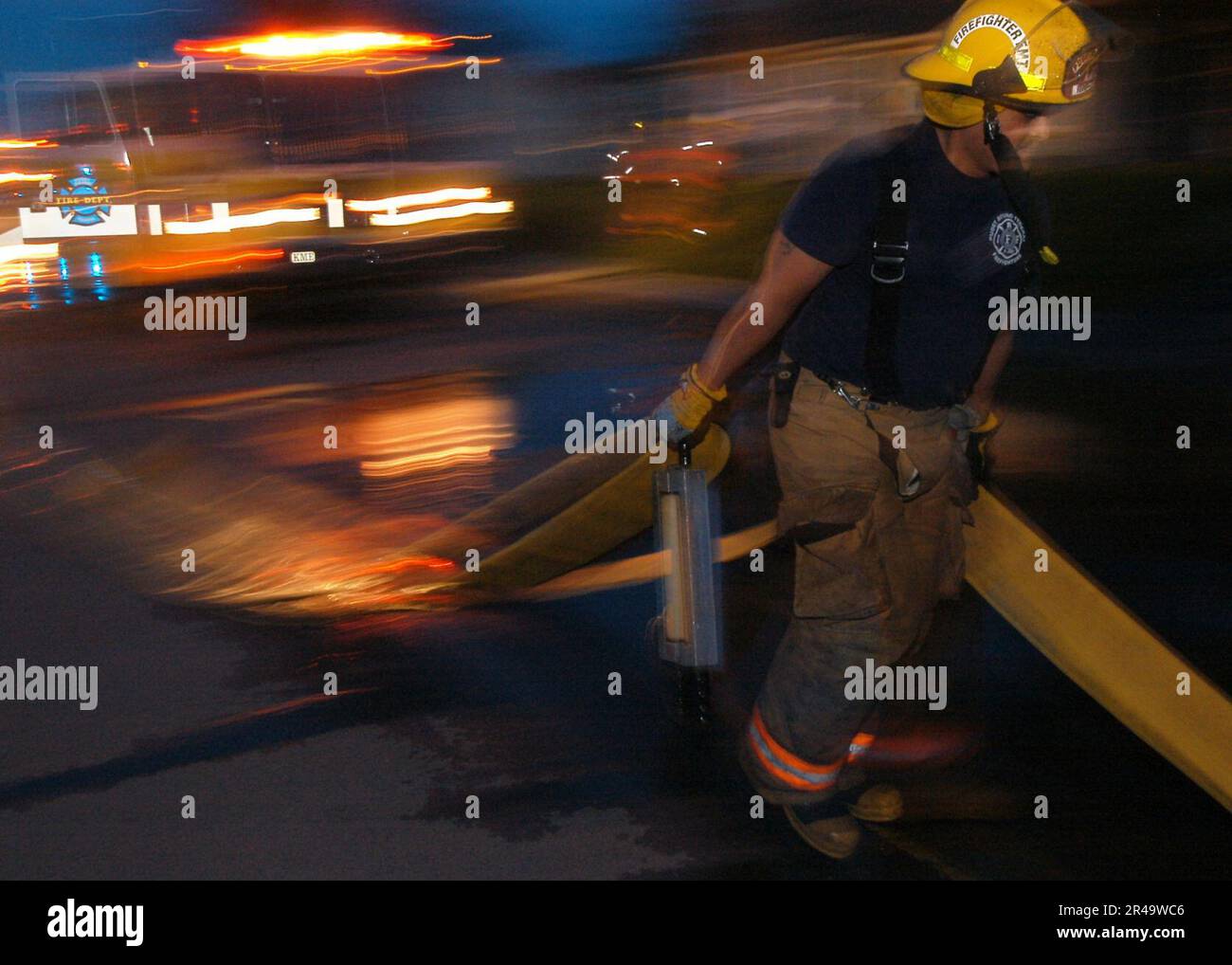 US Navy A firefighter assigned to the Puget Sound Federal Fire ...