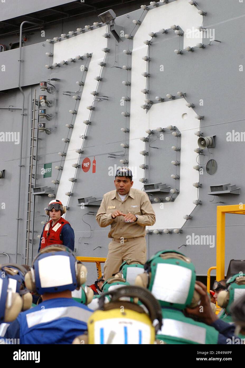 US Navy Cmdr. flight deck aircraft handler from Manila, Philippines ...