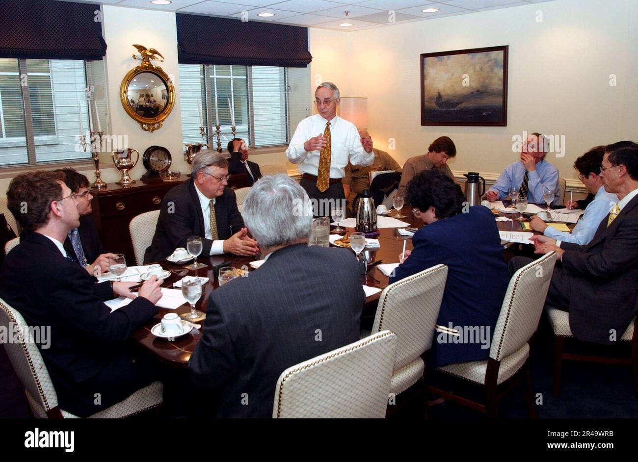 US Navy Secretary of the Navy, Gordon R. England and Under Secretary of ...