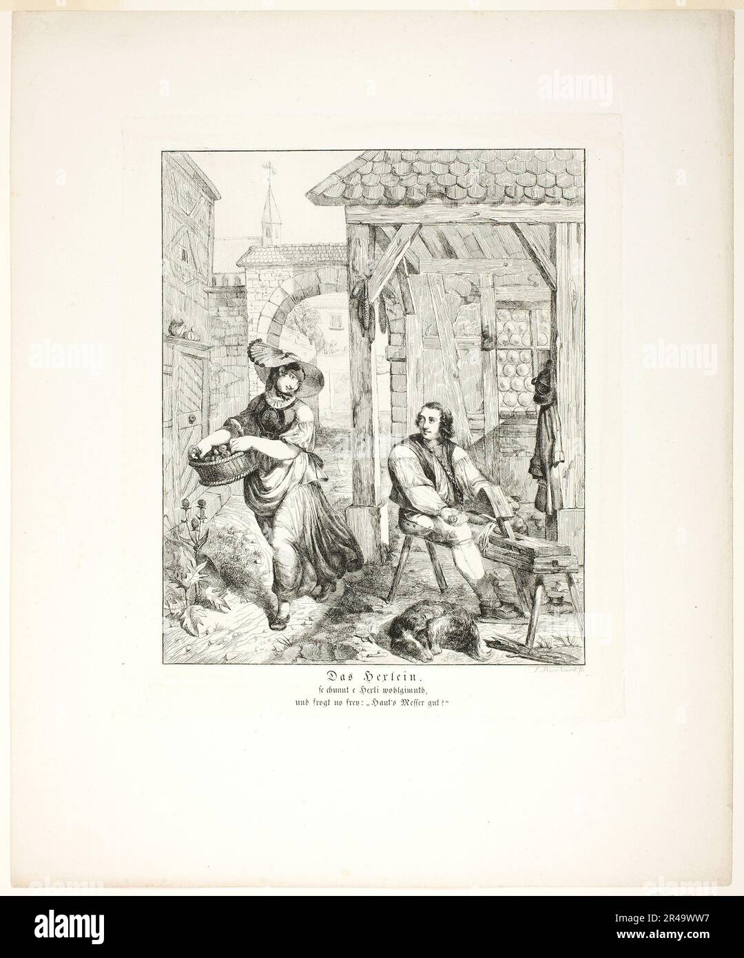 The Little Witch, plate four from Zehn Blätter zu Hebels Alemannischen ...