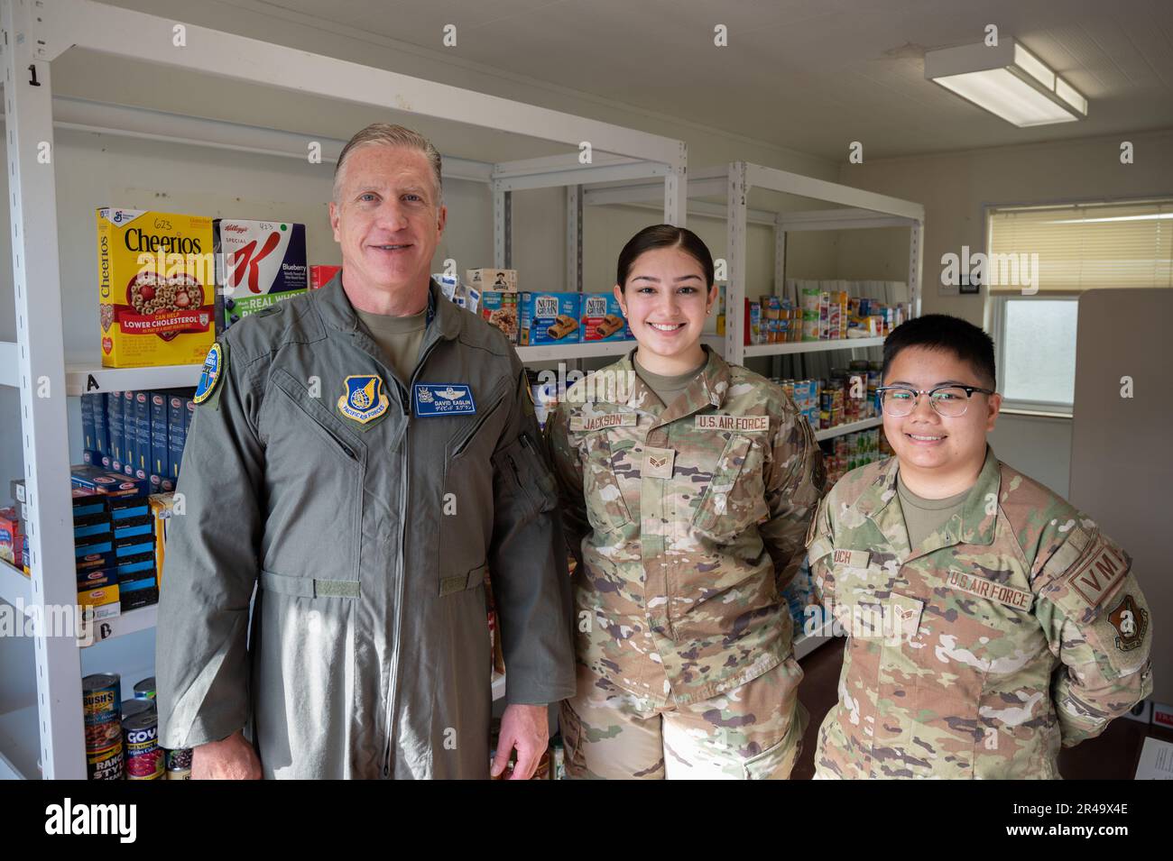 From left to right, Brig. Gen. David Eaglin, 18th Wing commander ...