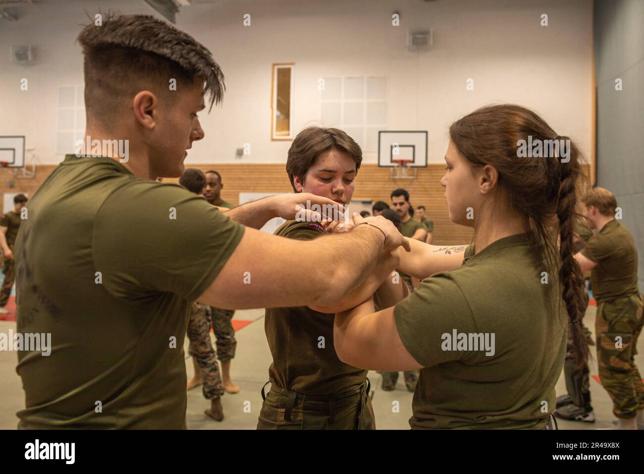 U.S. Marine Corps Staff Sgt. Brian Bessey, a martial arts instructor ...