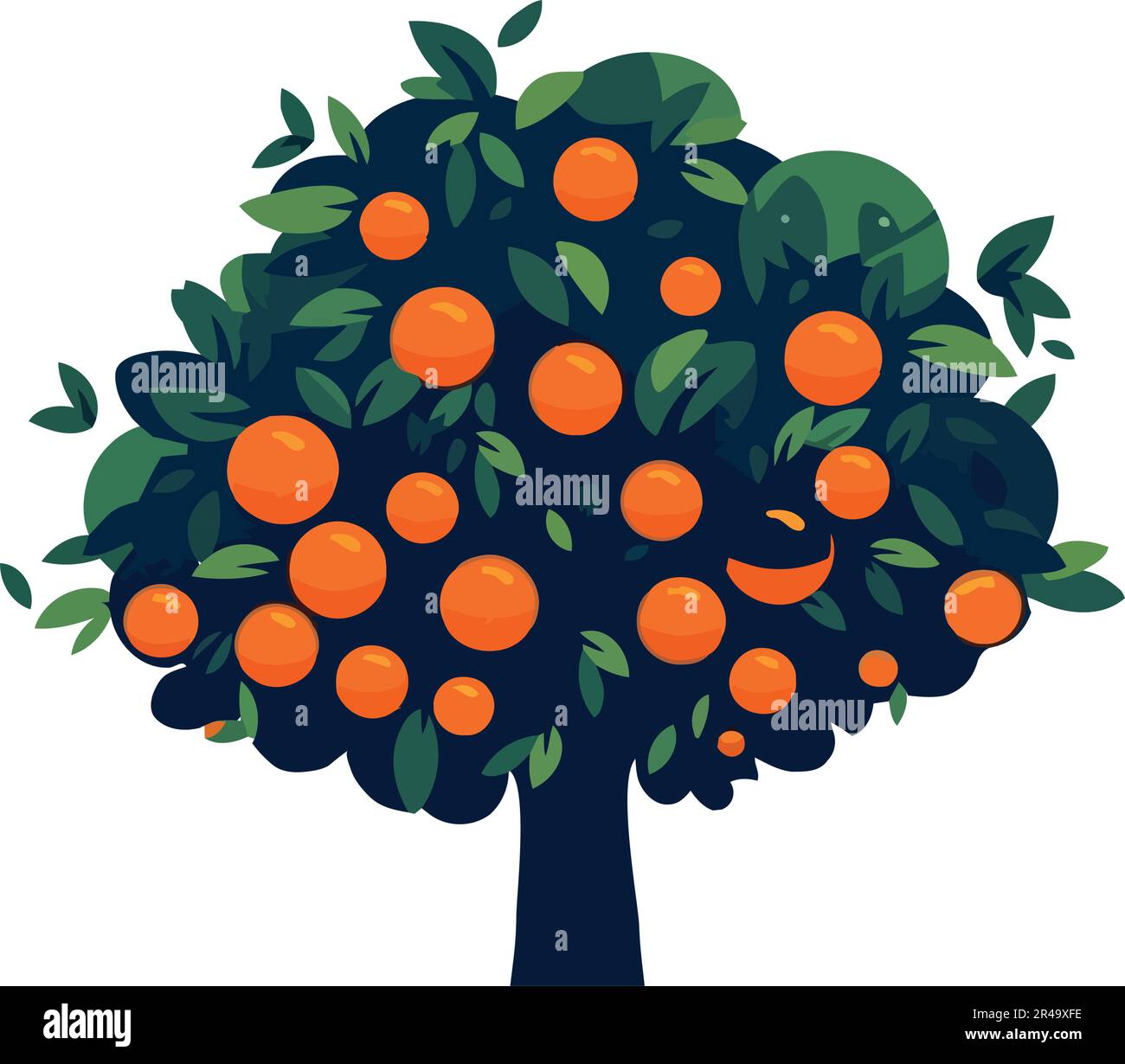 orange fruit tree design Stock Vector Image & Art - Alamy