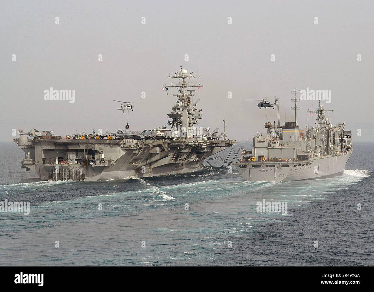 US Navy The Military Sealift Command (MSC) fast combat support ship USNS Supply (T-AOE 6) and ...