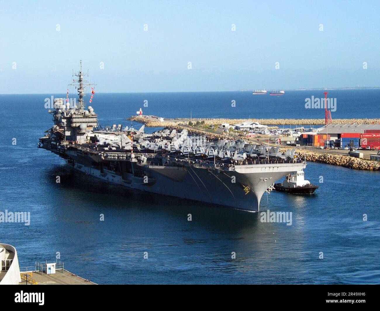US Navy USS Kitty Hawk (CV 63) and embarked Carrier Air Wing Five (CVW ...