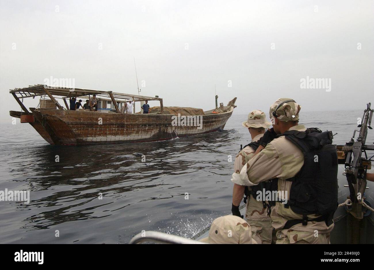 US Navy The Visit Board Search and Seizure team (VBSS) assigned to USS ...